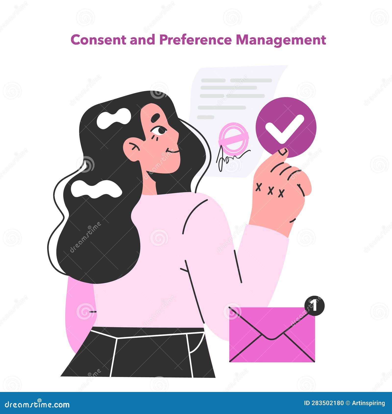 Digital Marketing. Customer Consent and Preference Management Stock ...