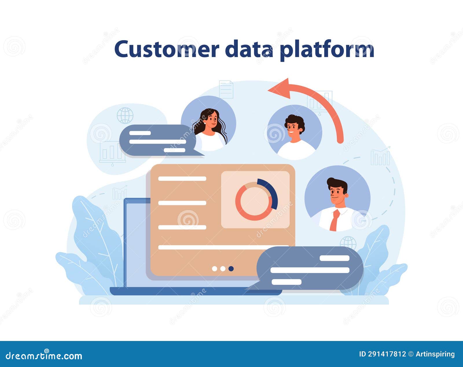 Digital Marketing. Customer Data Platform or CDP Stock Vector - Illustration of service ...