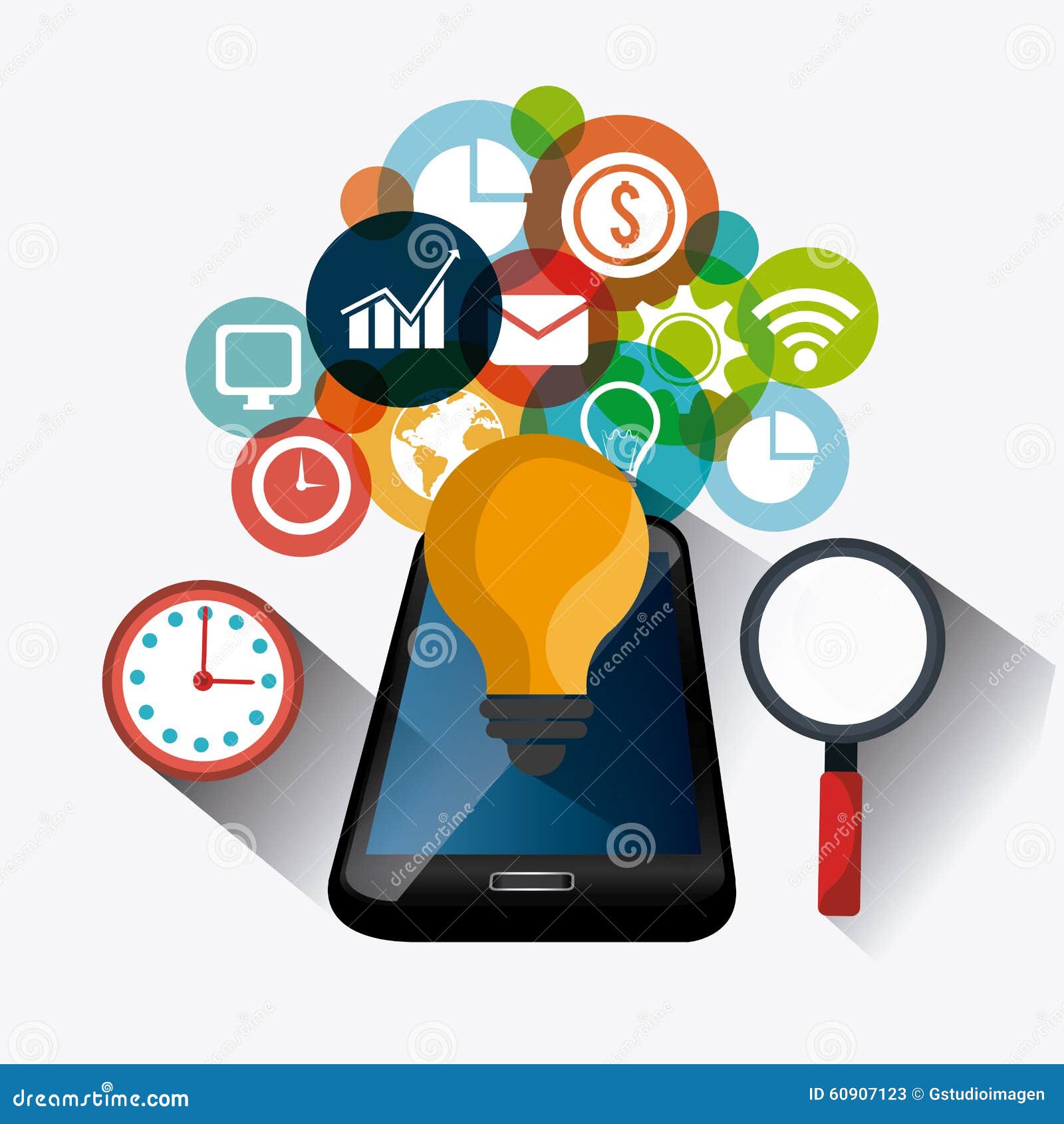 Digital marketing design stock vector. Illustration of mobile - 60907123