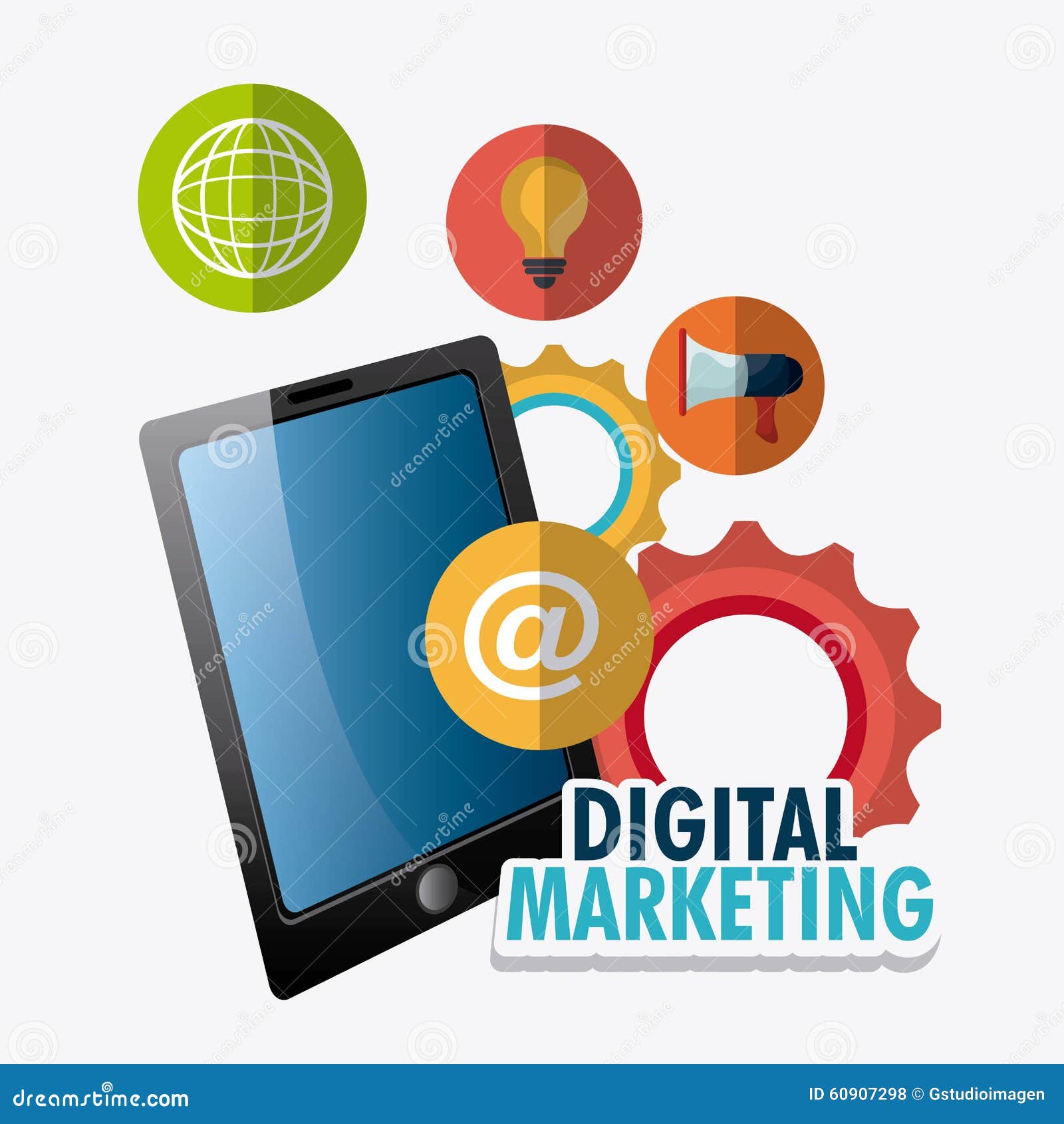 Digital marketing design stock vector. Illustration of deposit - 60907298