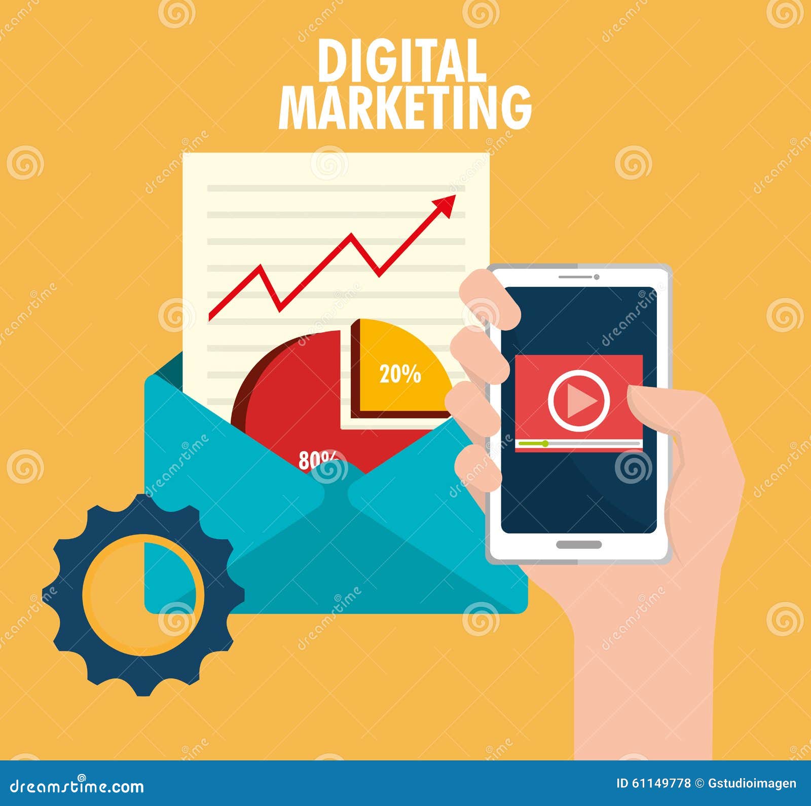 Digital Marketing Graphic Design. Stock Vector - Illustration of ...