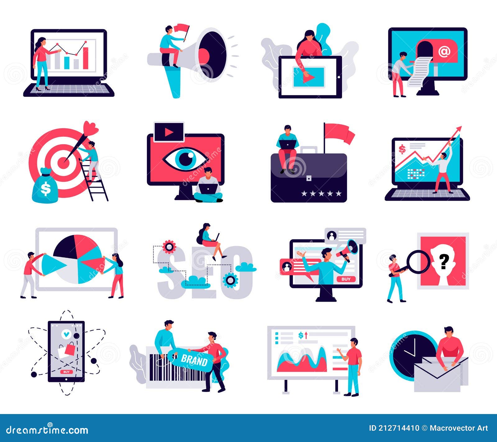 Digital Marketing Icons Set Stock Vector - Illustration of analysis ... Digital Marketing Icons Set Stock Vector - Illustration of analysis ...