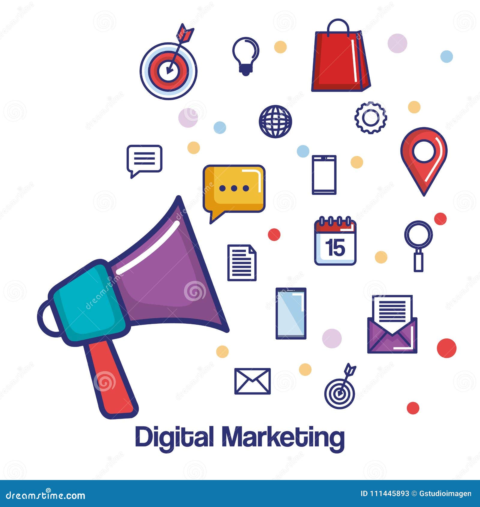 Digital Marketing Megaphone Social Media Advertisement Apps Stock ... Digital Marketing Megaphone Social Media Advertisement Apps Stock ...