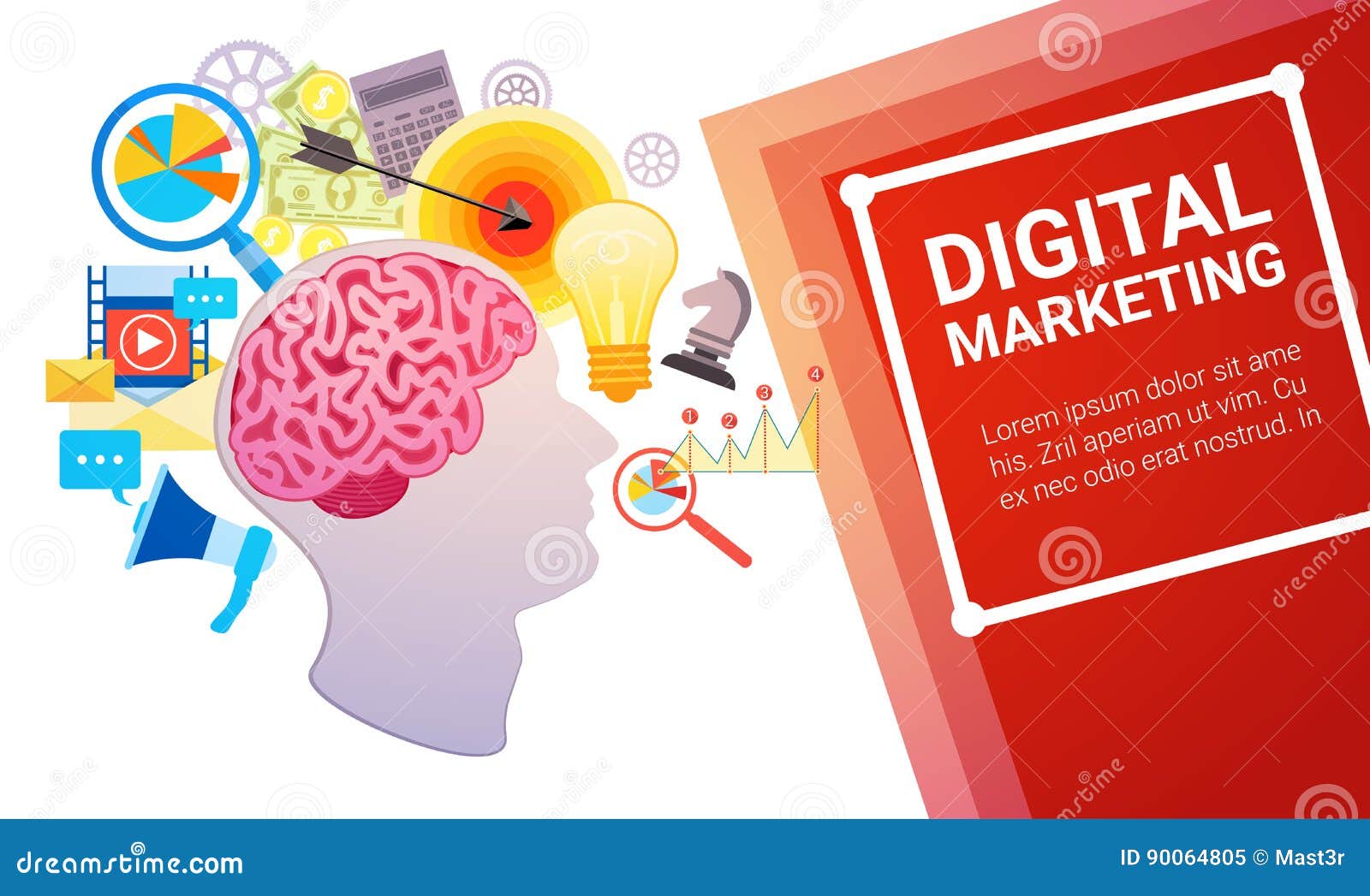 Digital Marketing Plan Creative Strategy Development Stock Vector ...