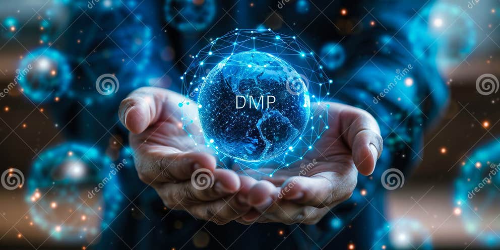 Digital Marketing Professional Demonstrating Data Management Platform DMP Capabilities with a ...