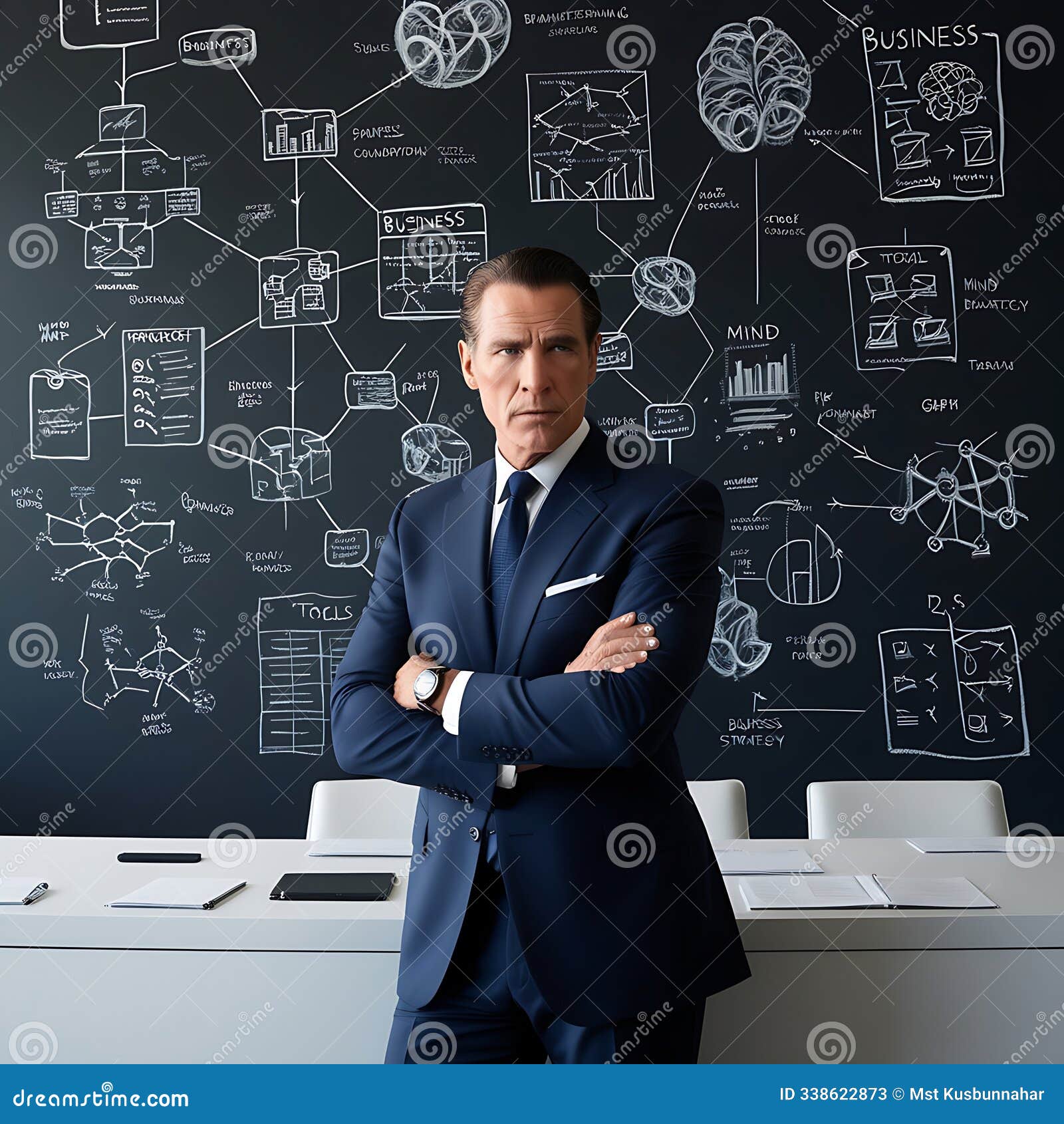 Digital Marketing Success with a Growth Chart Illustration Stock ...