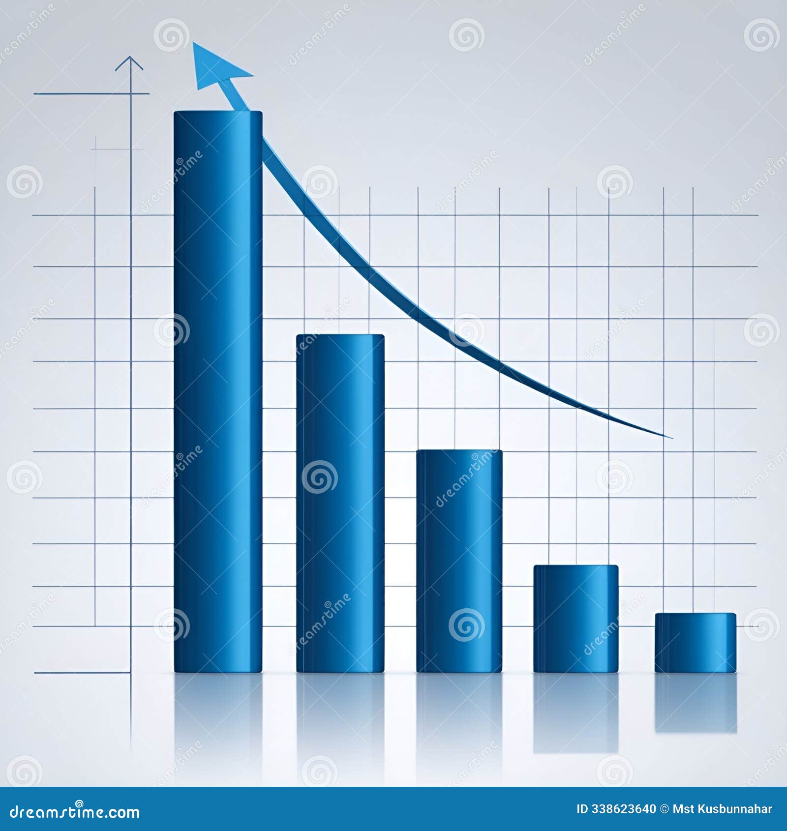 Digital Marketing Success with a Growth Chart Illustration Stock ...