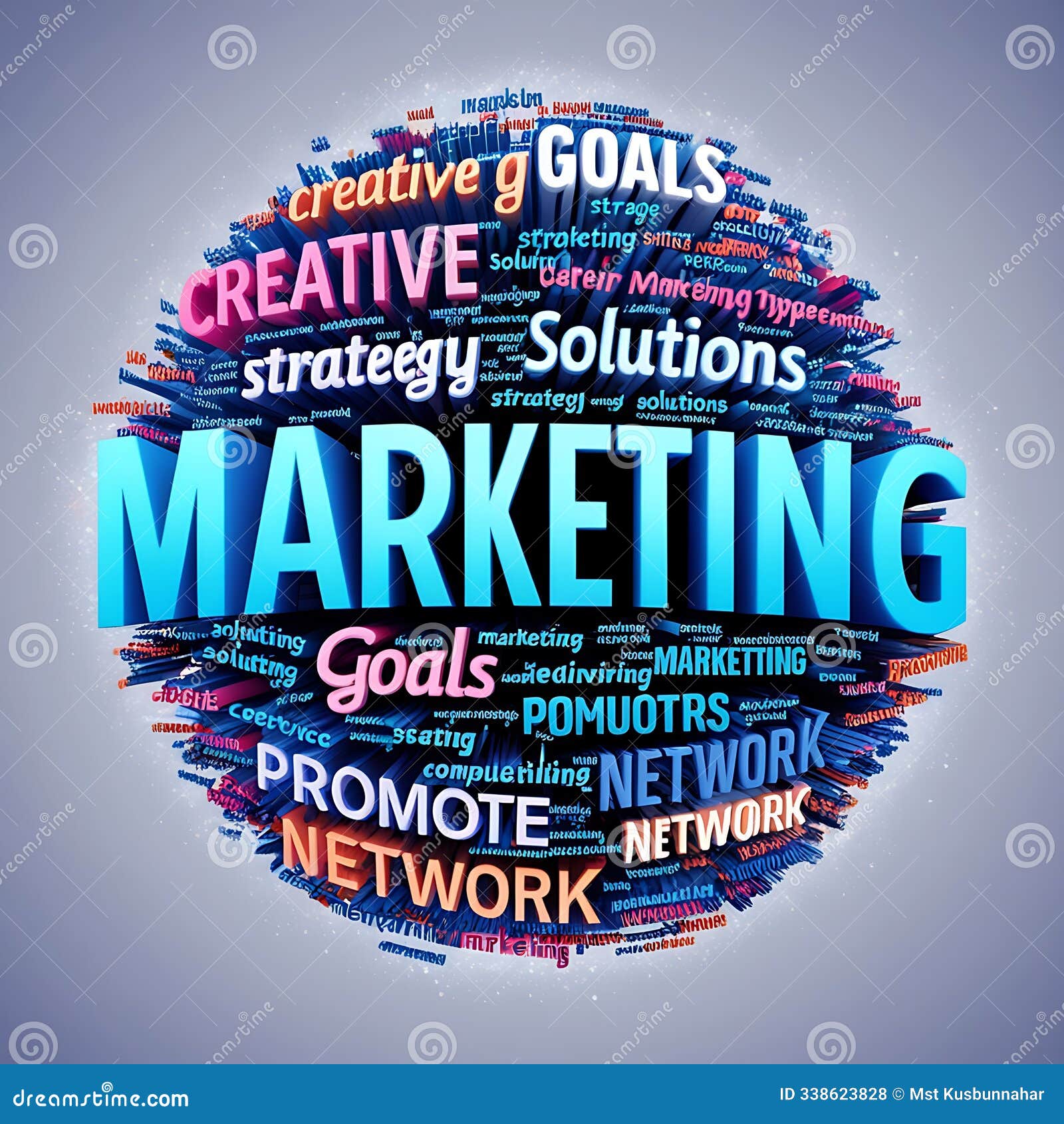 Digital Marketing Success with a Growth Chart Illustration Stock ...