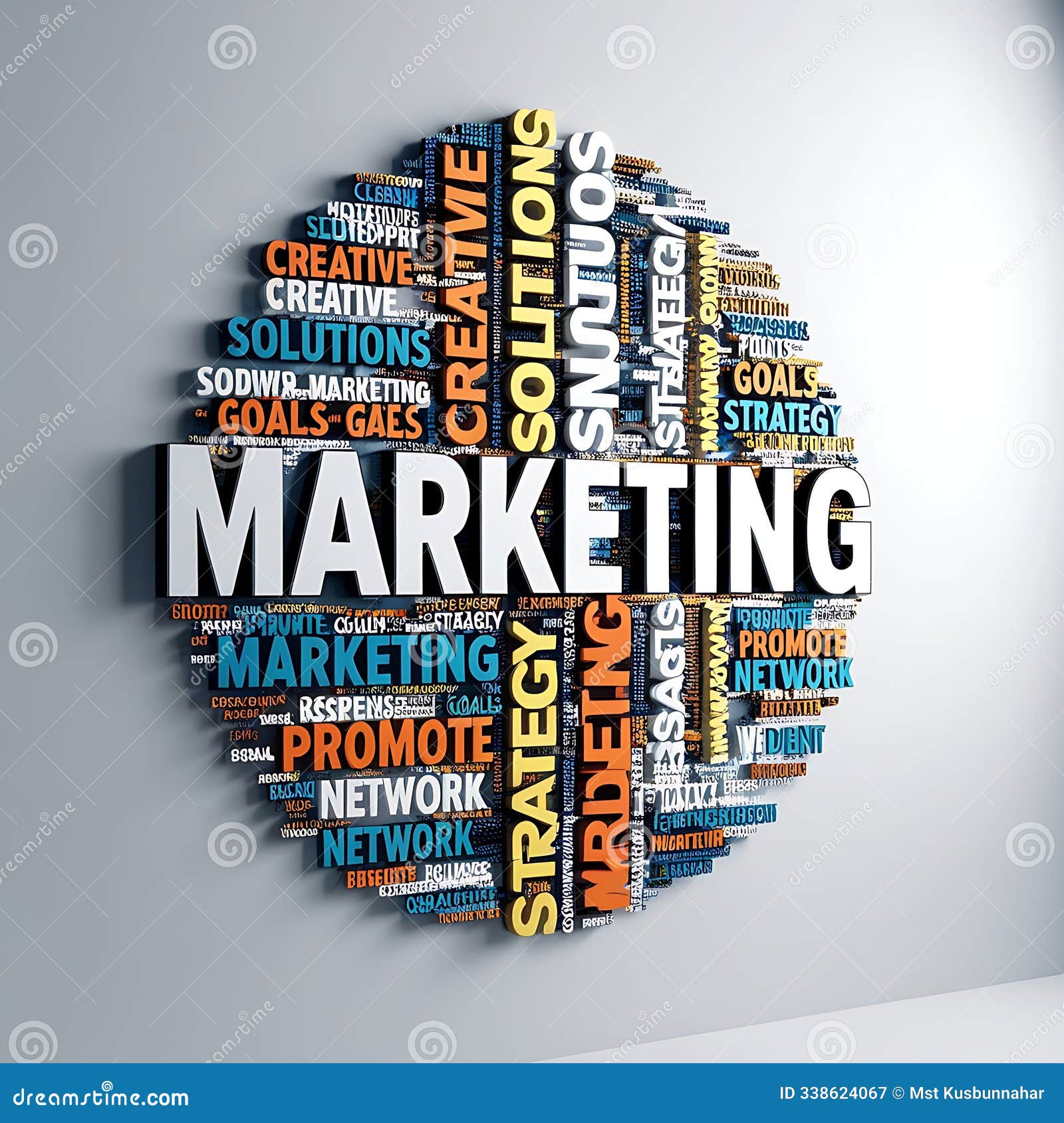 Digital Marketing Success with a Growth Chart Illustration Stock ...