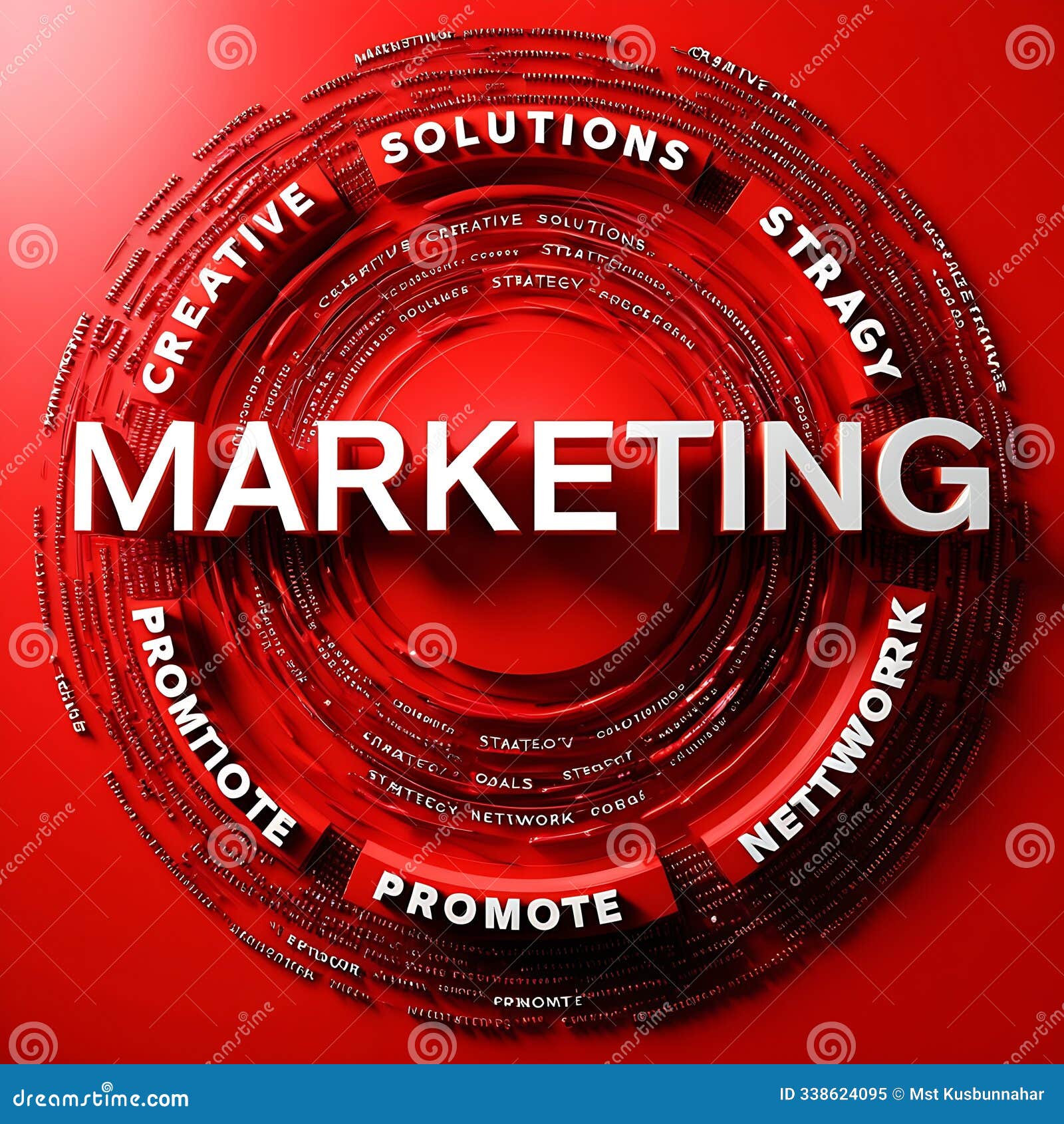 Digital Marketing Success with a Growth Chart Illustration Stock ...