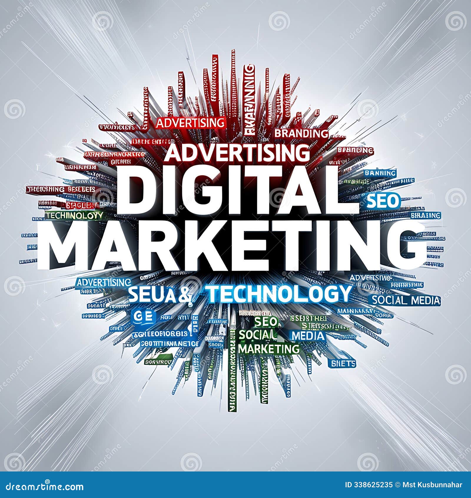 Digital Marketing Success with a Growth Chart Illustration Stock ...