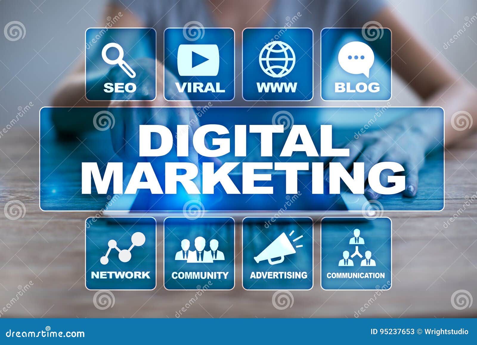 DIgital Marketing Technology Concept. Internet. Online. SEO. SMM ...