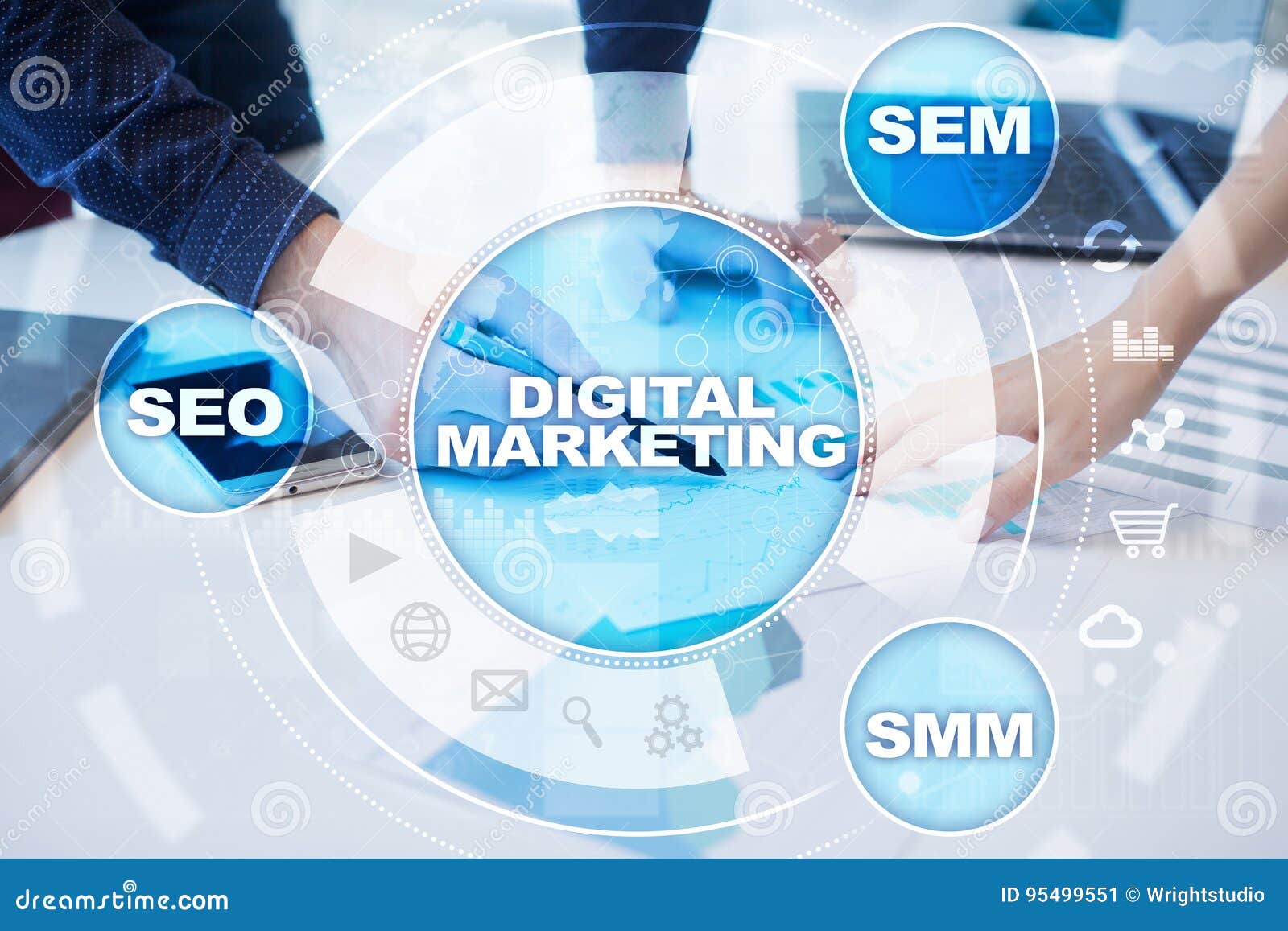 DIgital Marketing Technology Concept. Internet. Online. SEO. SMM ...