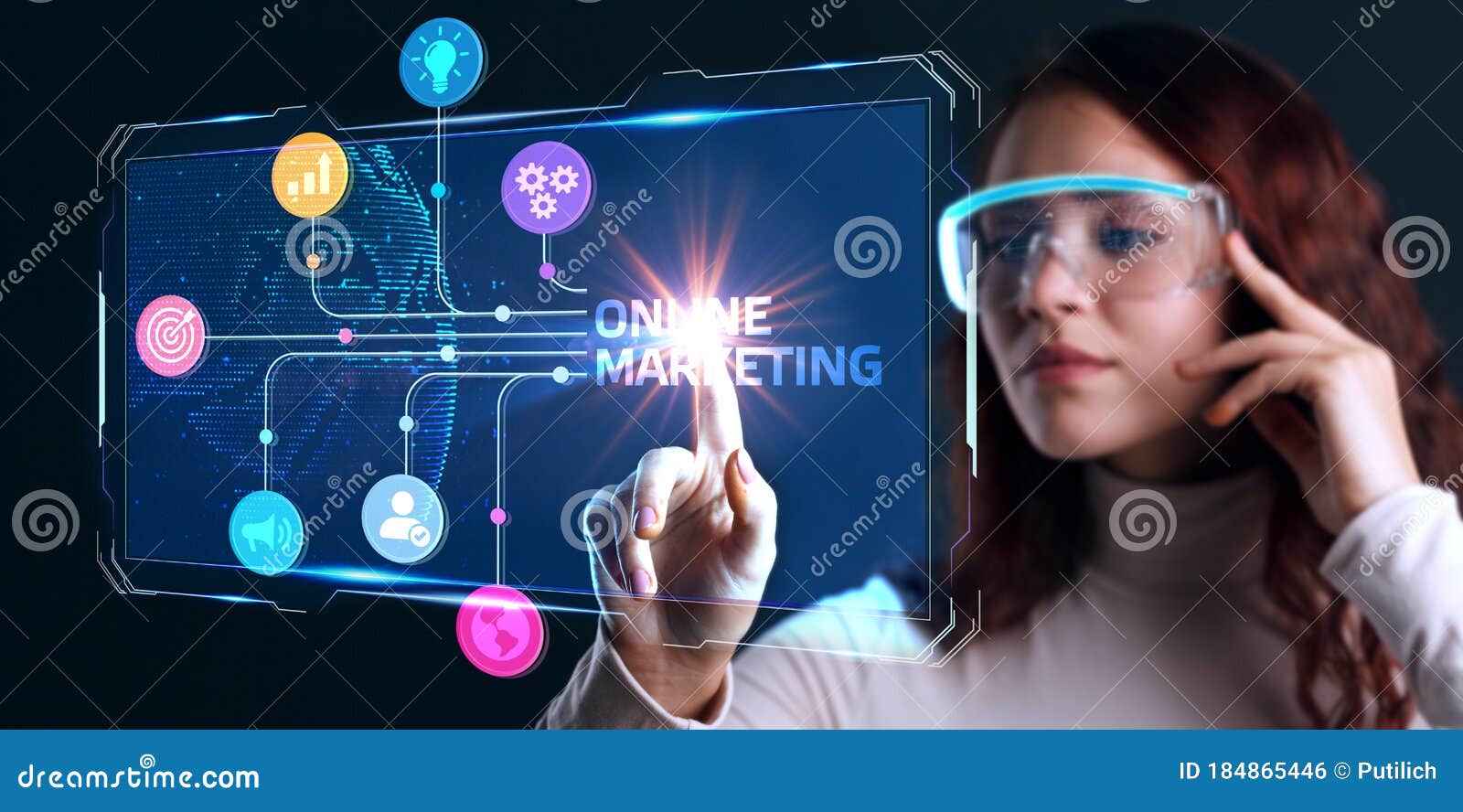 Digital Marketing Technology Solution for Online Business Concept ...