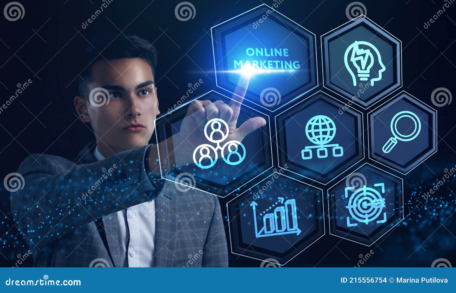 Digital Marketing Technology Solution for Online Business Concept ...