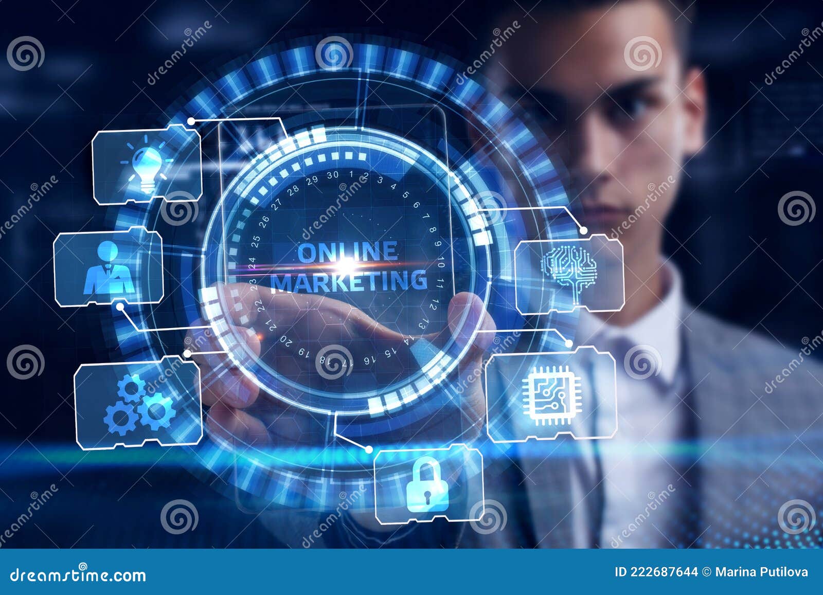 Digital Marketing Technology Solution for Online Business Concept ...