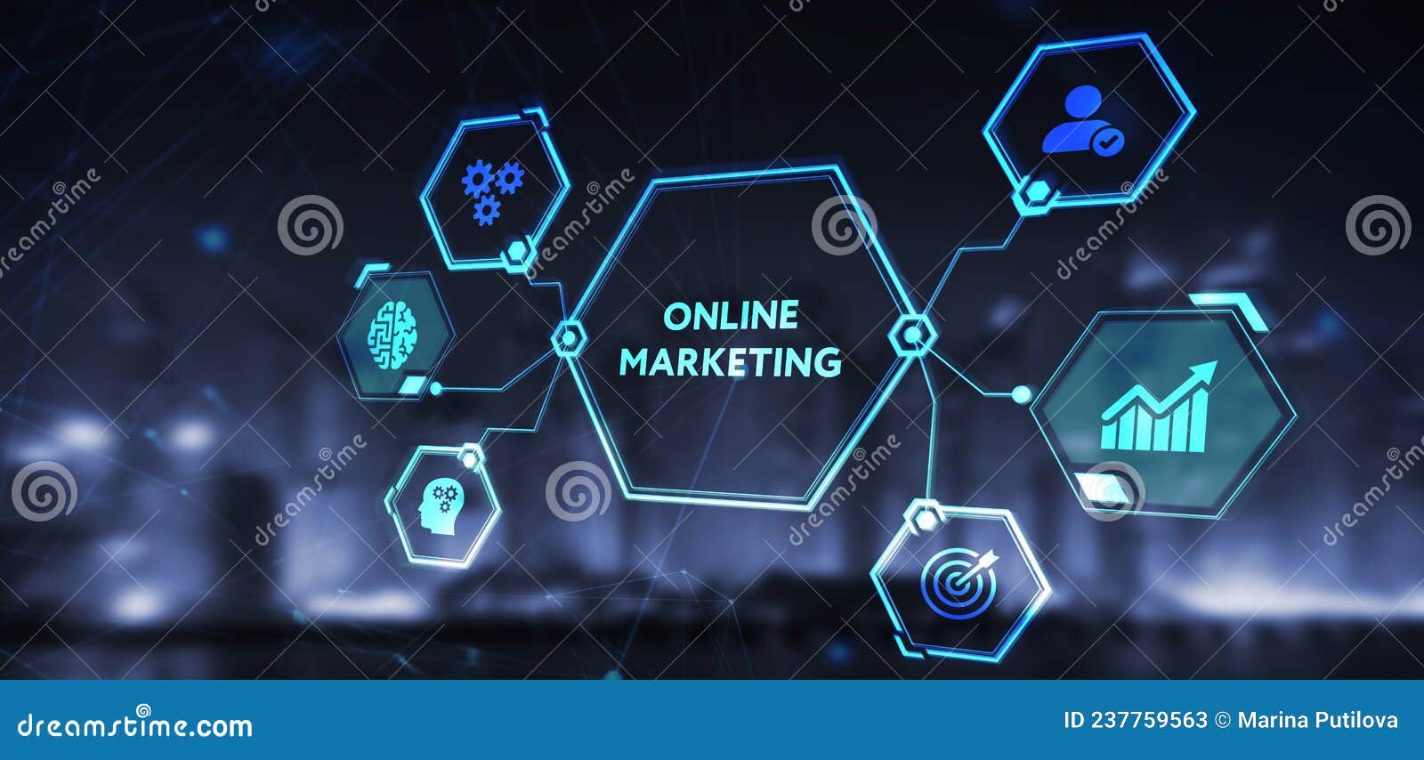 Digital Marketing Technology Solution for Online Business Concept ...