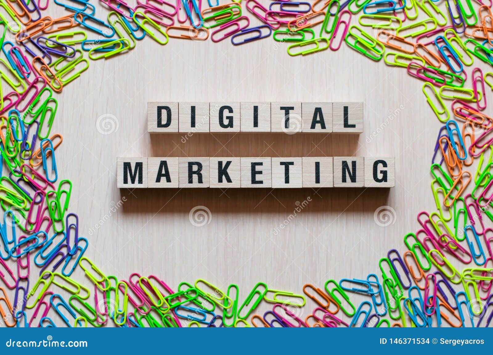 Digital Marketing Words Concept on Cubes Stock Photo - Image of digital ...