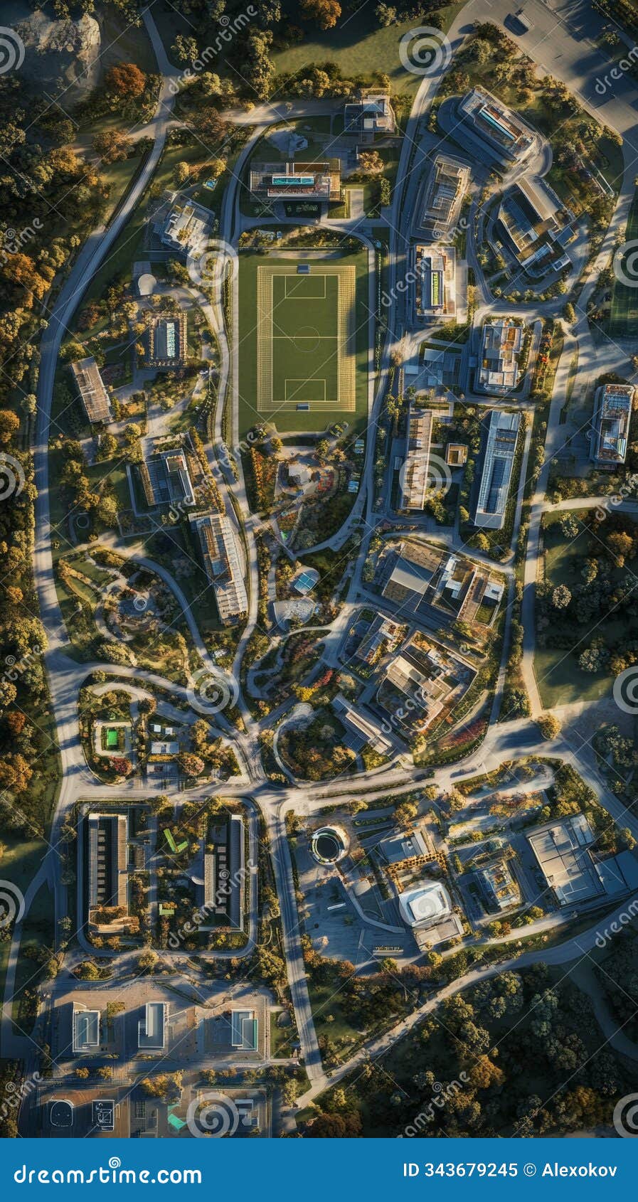 Digital Masterplan of a Futuristic City with Various Establishments ...