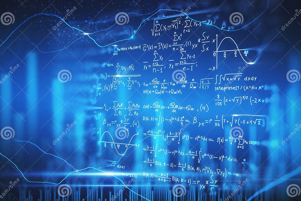 Digital Mathematical Formulas Wallpaper Stock Illustration ...