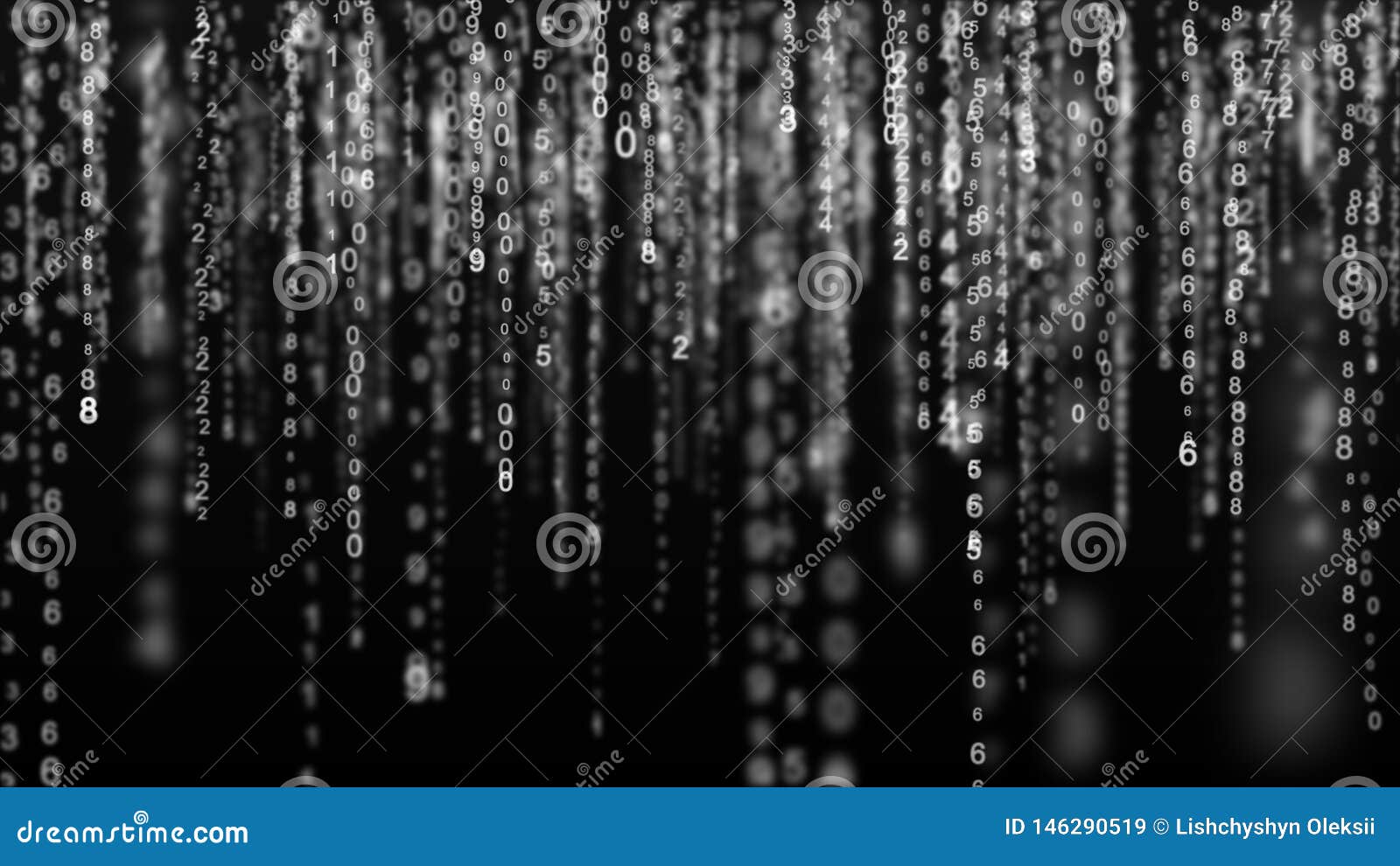 Digital Matrix Background. Binary Computer Code. Hacker Concept. 3d ...