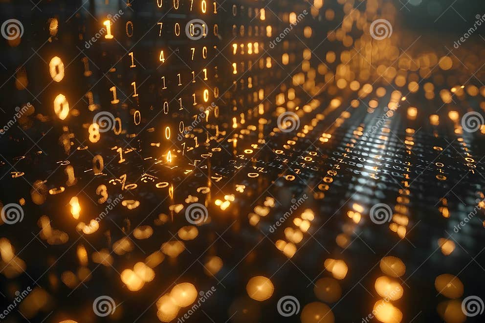 Digital Matrix Background With Glowing Binary Code And Data Flow For 4610