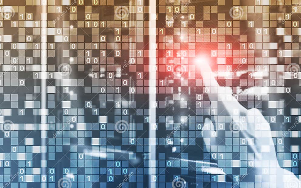 Digital Matrix Binary Code Mainframe Server Room Computing ...