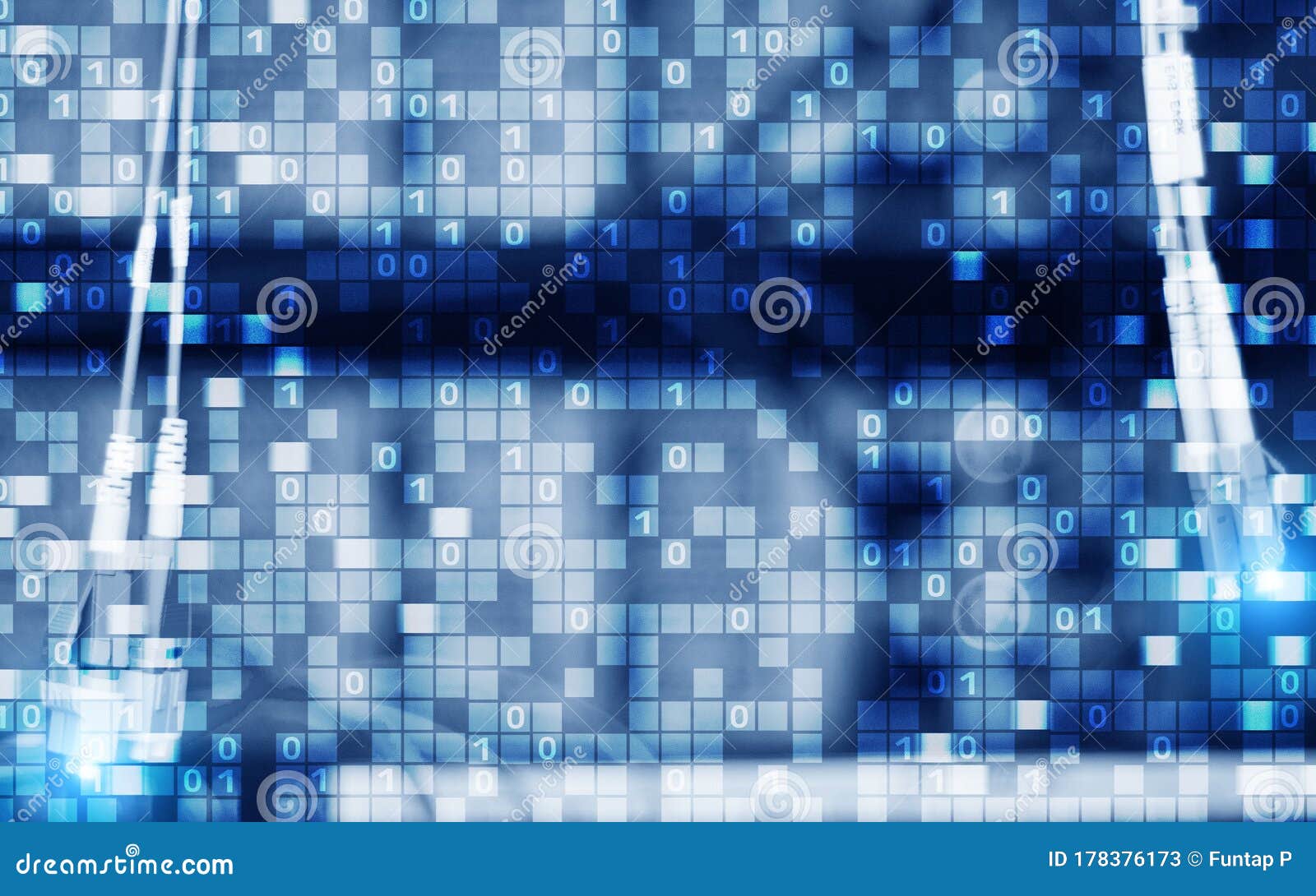 Digital Matrix Binary Code Mainframe Server Room Computing ...