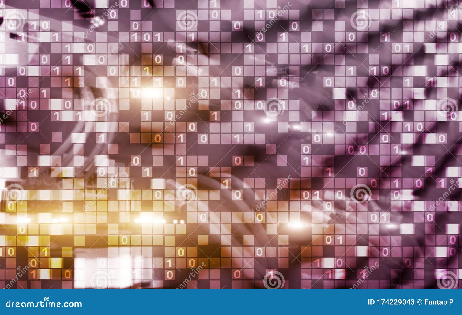 Digital Matrix Binary Code Mainframe Server Room Computing ...