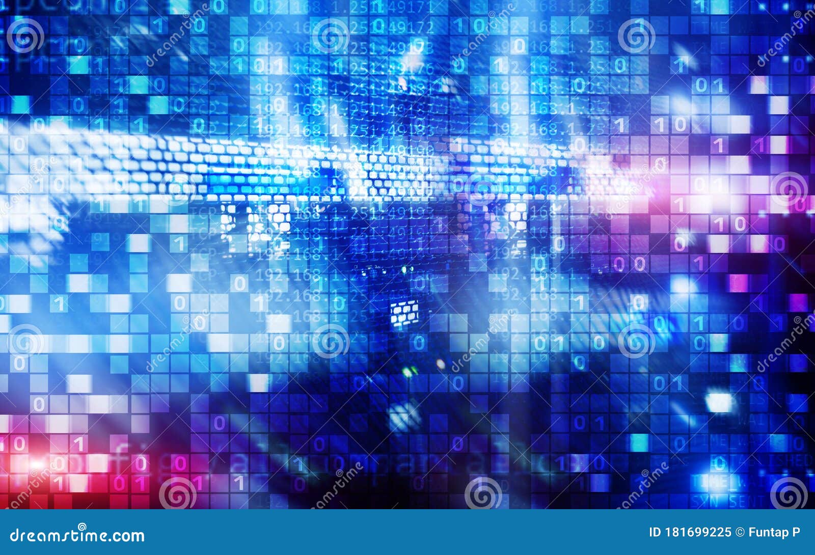 Digital Matrix Binary Code Mainframe Server Room Computing ...