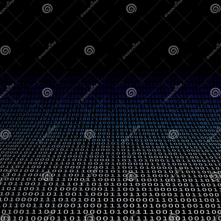Digital Matrix, Bits Pattern of Ones and Zeros Stock Vector ...