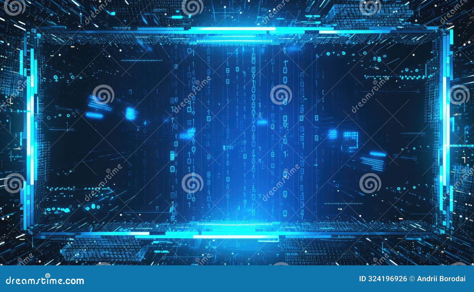 Digital Matrix Border for Cybersecurity Concepts. Stock Illustration ...