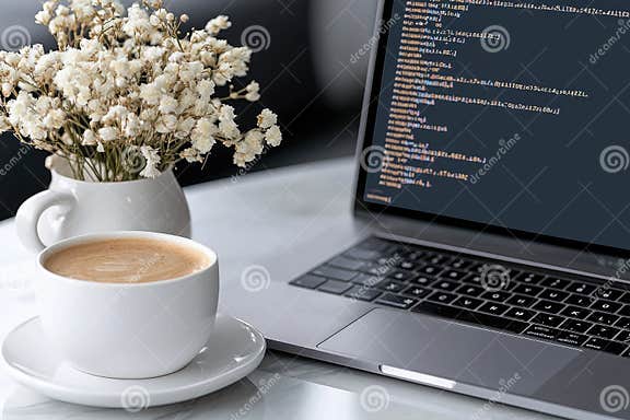 Digital Matrix: Creative Wallpaper Displaying Lines of Computer Code ...