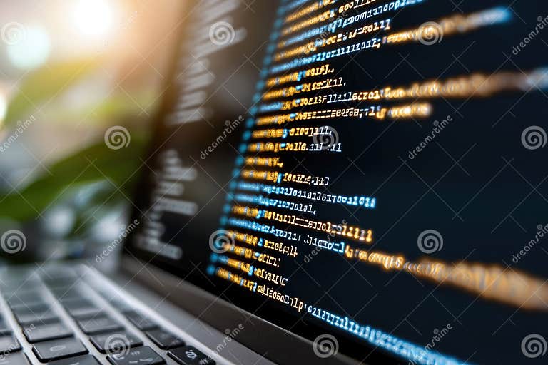 Digital Matrix: Creative Wallpaper Displaying Lines of Computer Code ...