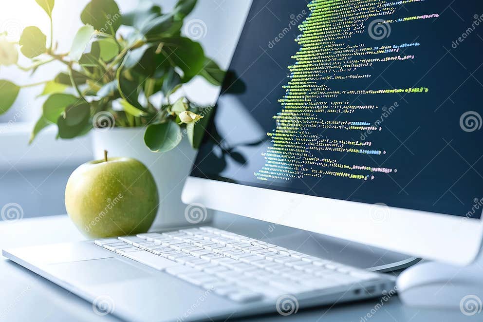 Digital Matrix: Creative Wallpaper Displaying Lines of Computer Code ...