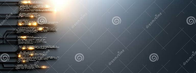 Digital Matrix: Creative Wallpaper Displaying Lines of Computer Code, Blending Technology ...