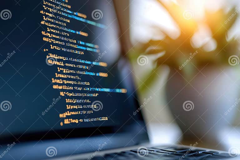 Digital Matrix: Creative Wallpaper Displaying Lines of Computer Code ...