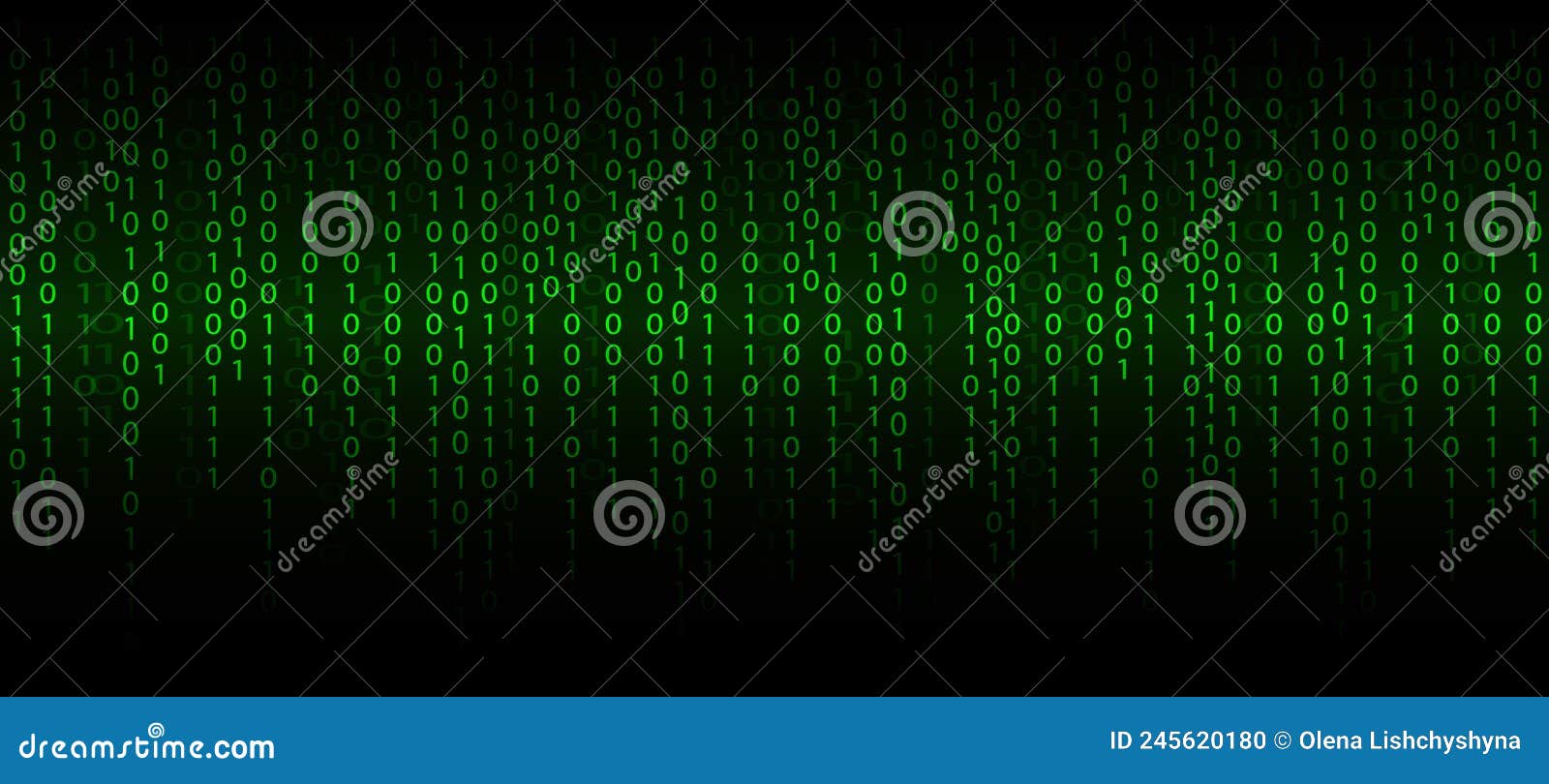 Digital Matrix. Cybernetic Background. Big Data Visualization. Vector ...