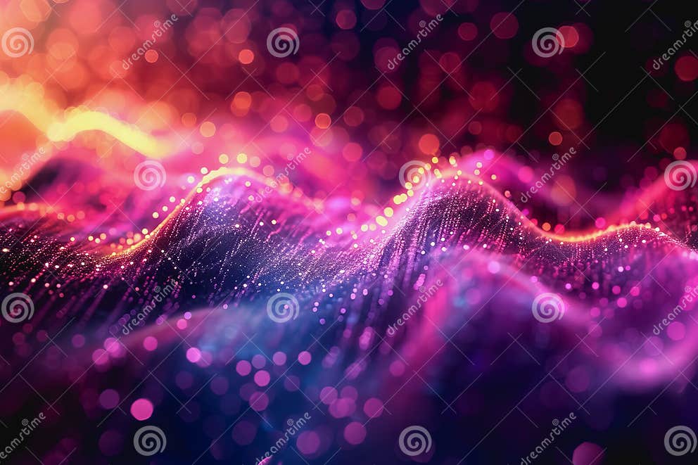 Digital Matrix Data Waveform on Music Dynamic Wave Abstract Concept ...