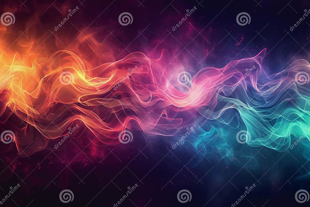 Digital Matrix Data Waveform on Music Dynamic Wave Abstract Concept ...