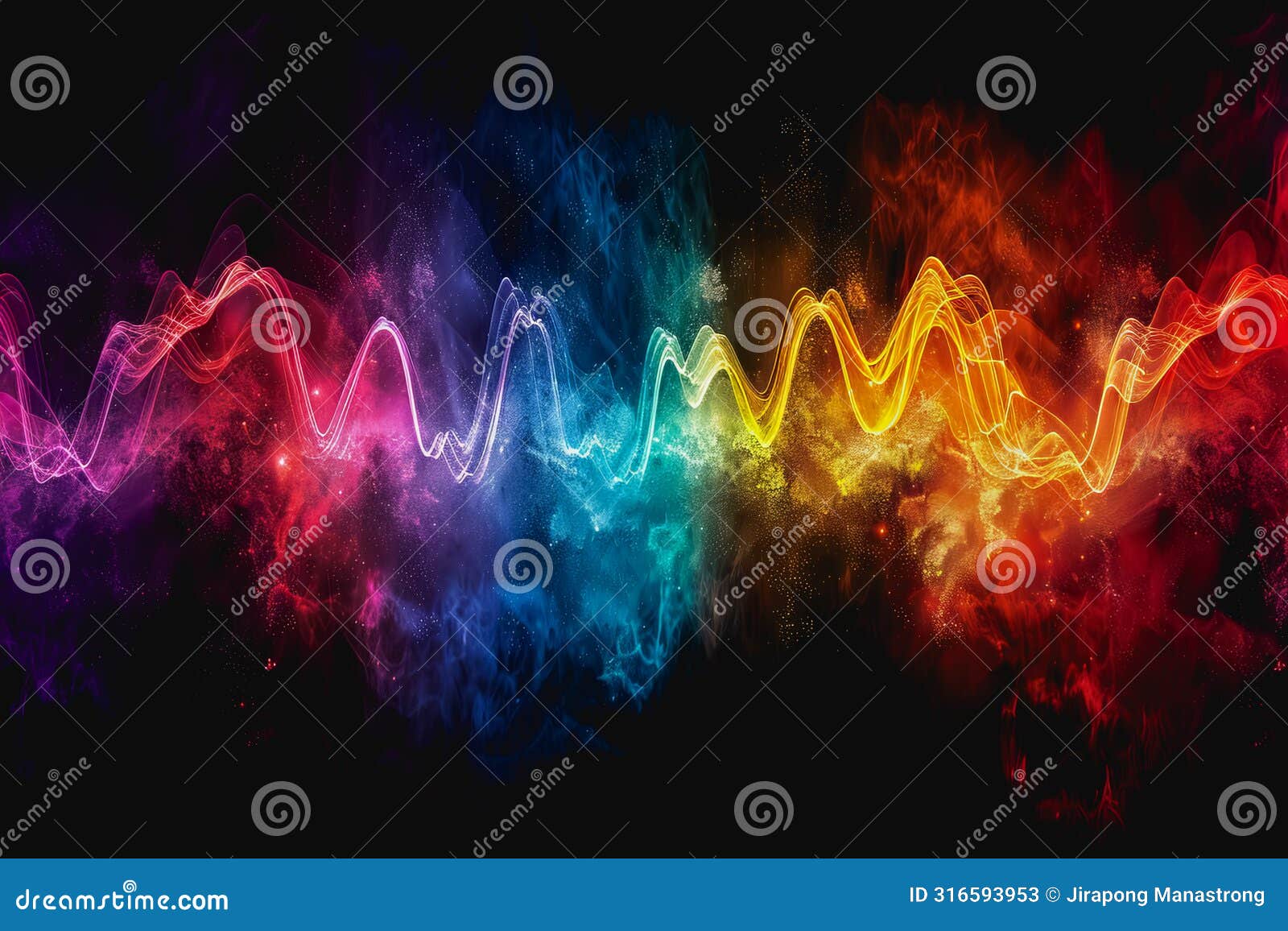 Digital Matrix Data Waveform on Music Dynamic Wave Abstract Concept ...