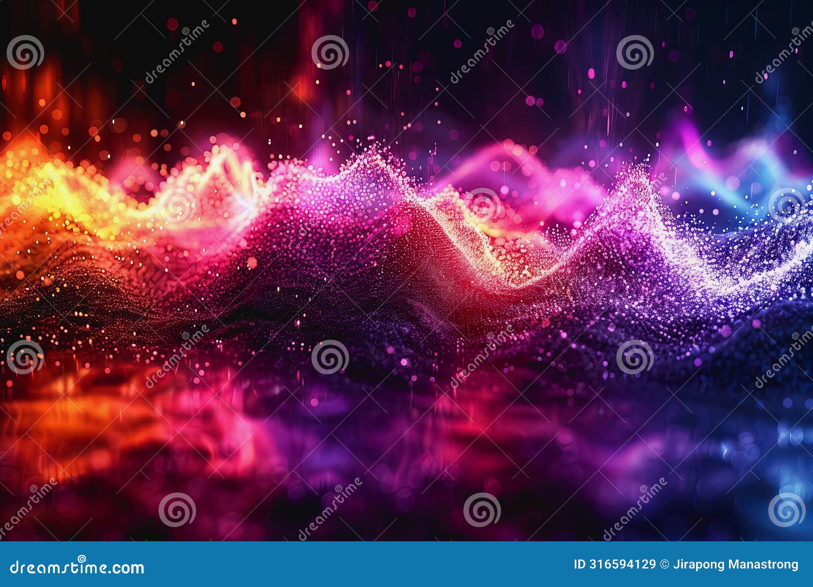 Digital Matrix Data Waveform on Music Dynamic Wave Abstract Concept ...