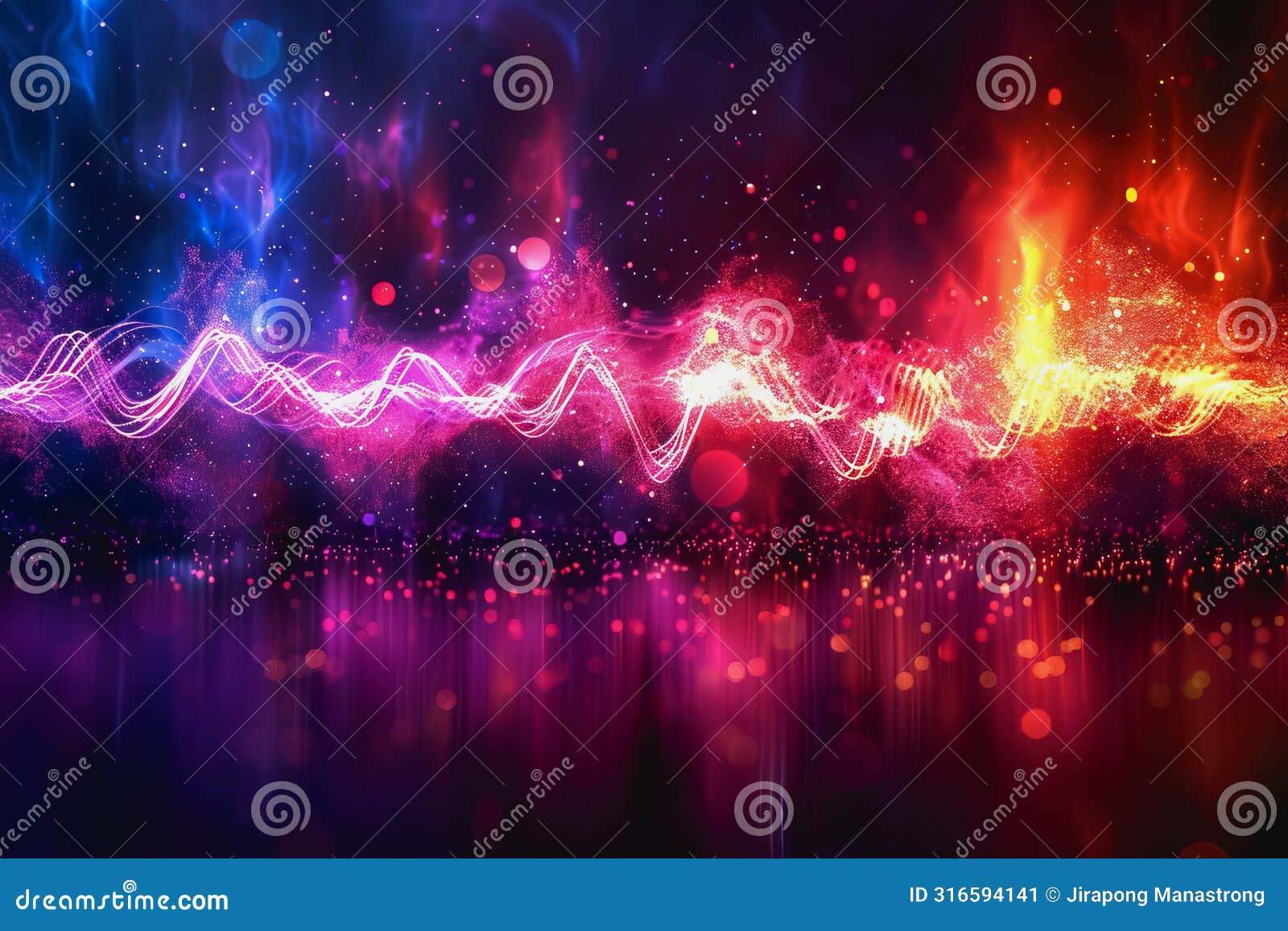 Digital Matrix Data Waveform on Music Dynamic Wave Abstract Concept ...