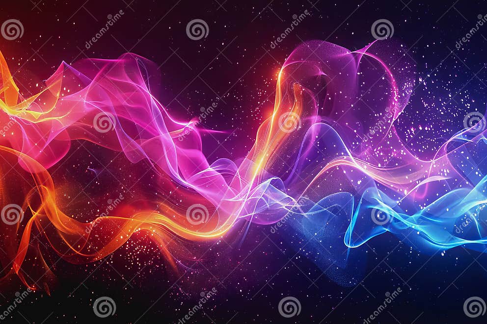 Digital Matrix Data Waveform on Music Dynamic Wave Abstract Concept ...