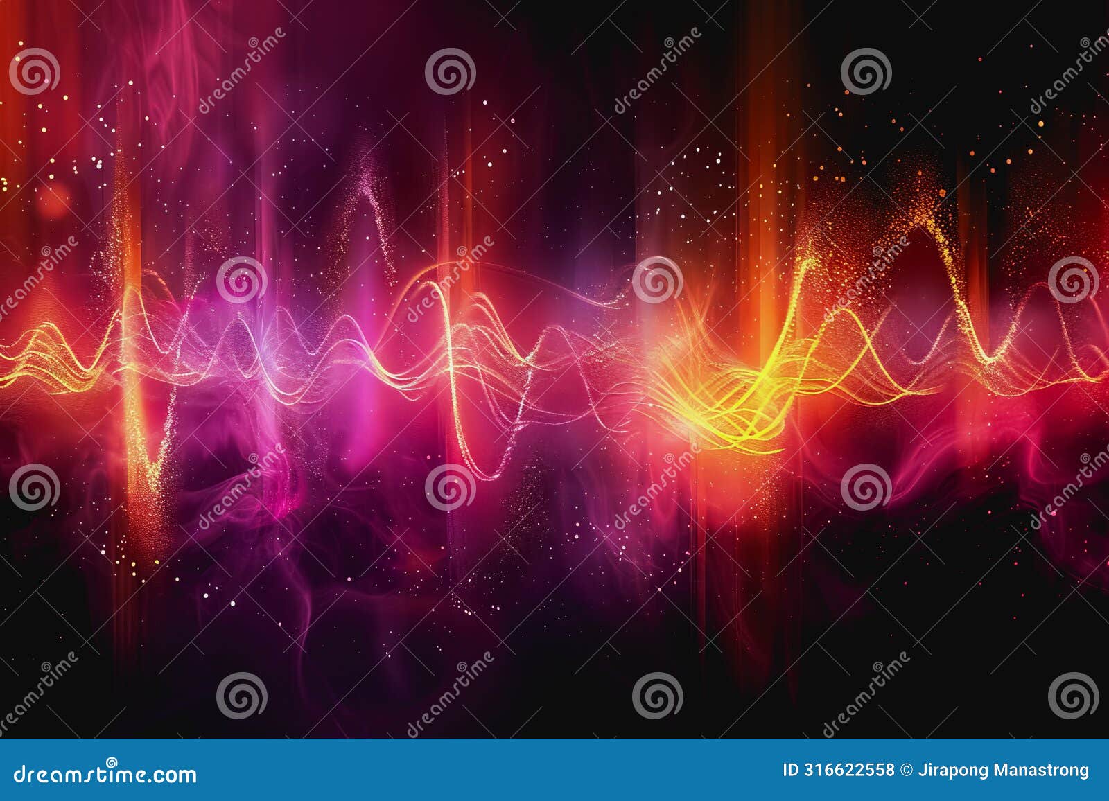 Digital Matrix Data Waveform on Music Dynamic Wave Abstract Concept ...