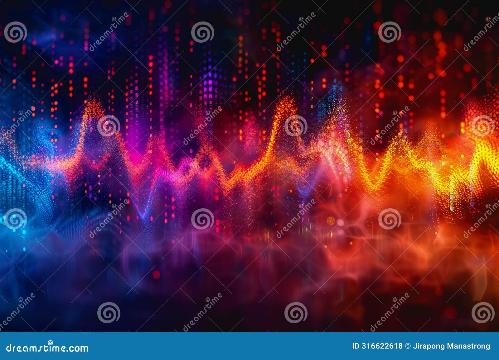 Digital Matrix Data Waveform on Music Dynamic Wave Abstract Concept. Stock Photo - Image of ...