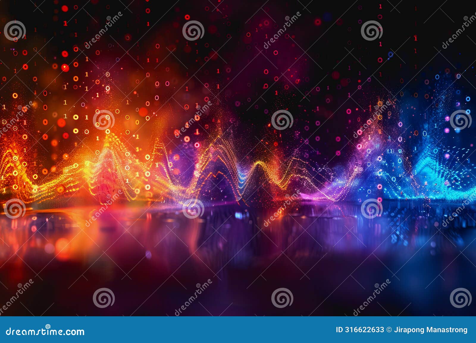 Digital Matrix Data Waveform on Music Dynamic Wave Abstract Concept. Stock Image - Image of ...