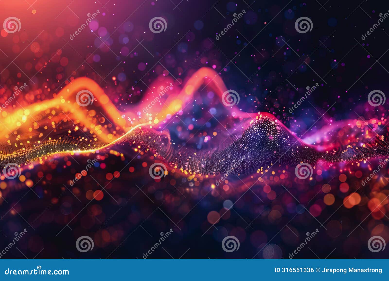 Digital Matrix Data Waveform on Music Dynamic Wave Abstract Concept. Stock Photo - Image of ...