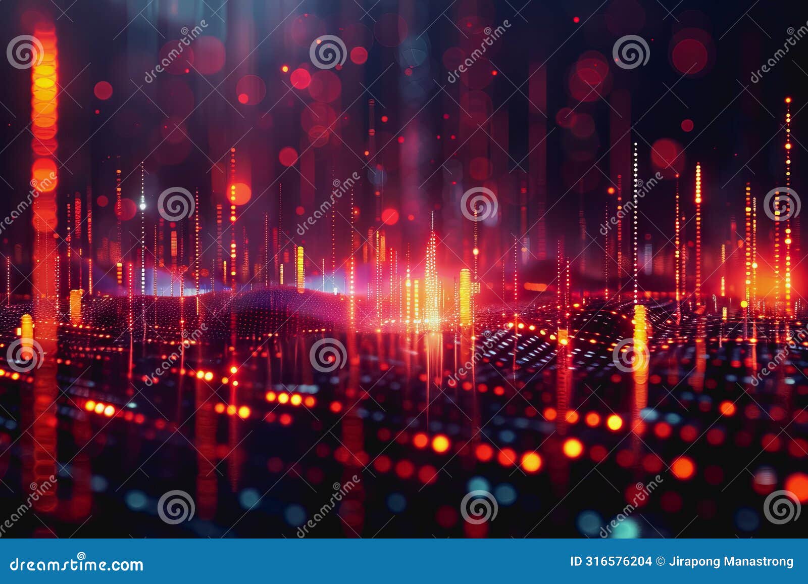 Digital Matrix Data Waveform on Music Dynamic Wave Abstract Concept. Stock Photo - Image of ...