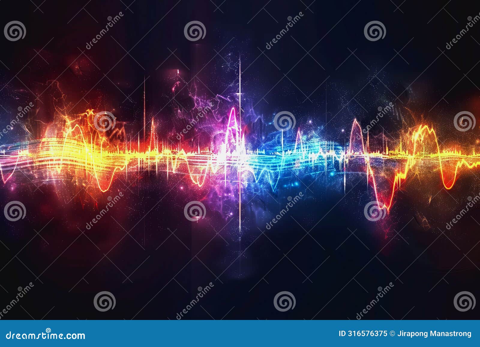 Digital Matrix Data Waveform on Music Dynamic Wave Abstract Concept ...